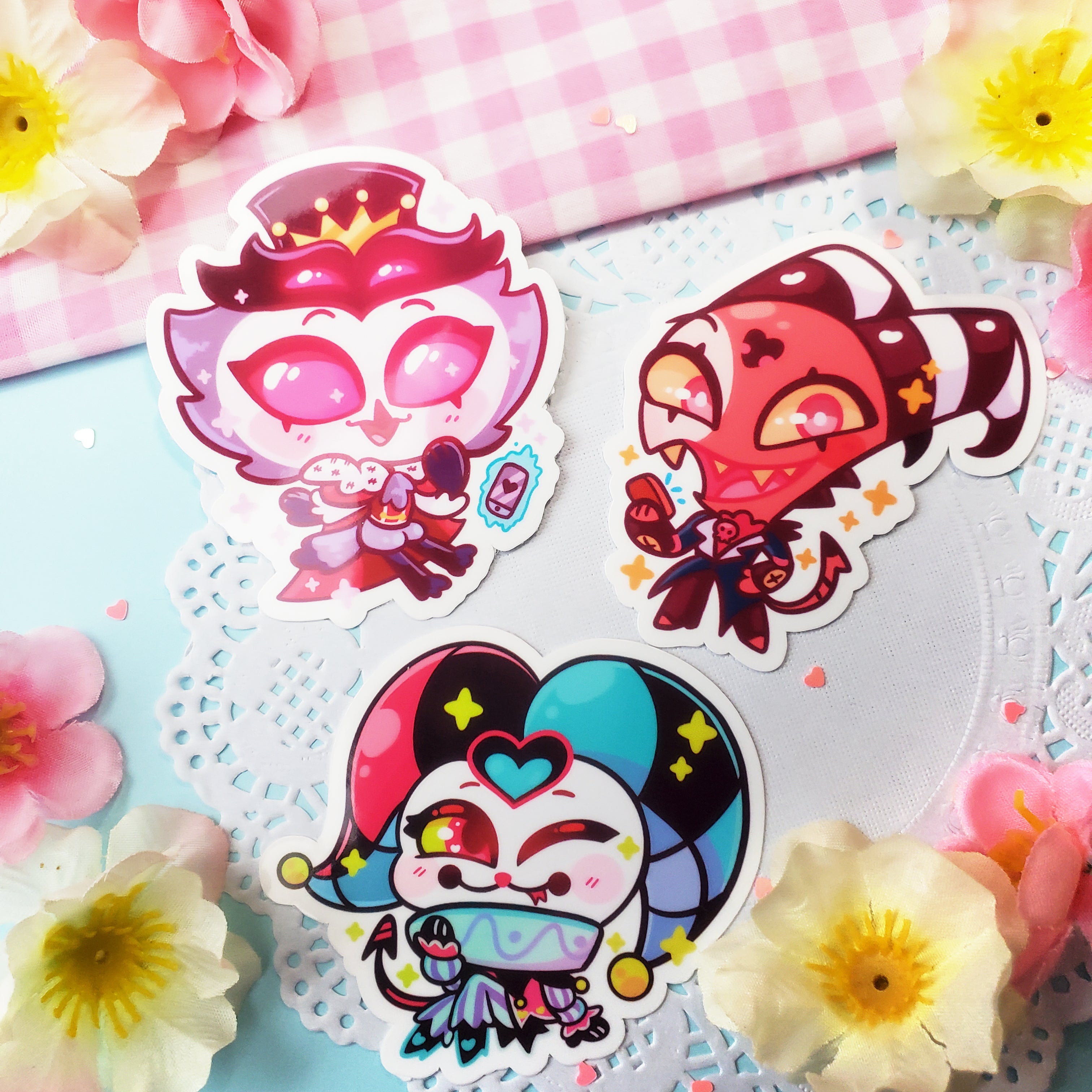 Helluva Boss - Blitzo + Stolas + Fizz - Chibi - Stickers, Die Cut Stic ...