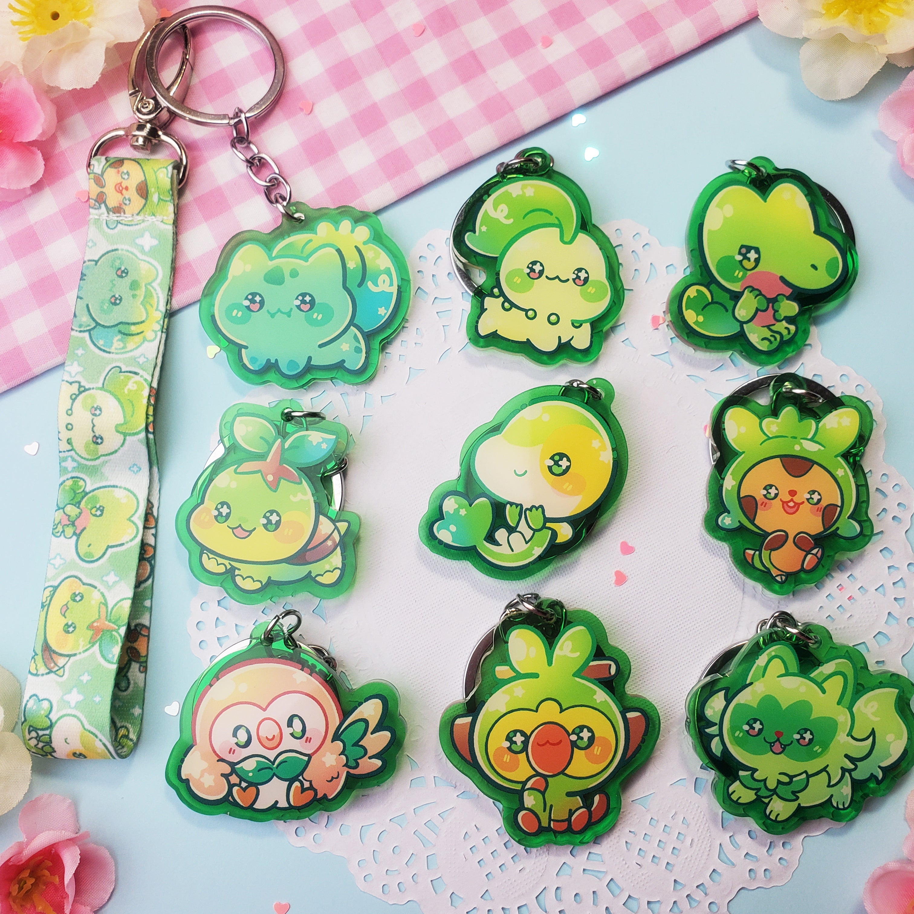 Grass Starters - Mini Lanyard + Acrylic Keychain Set – BotTwins