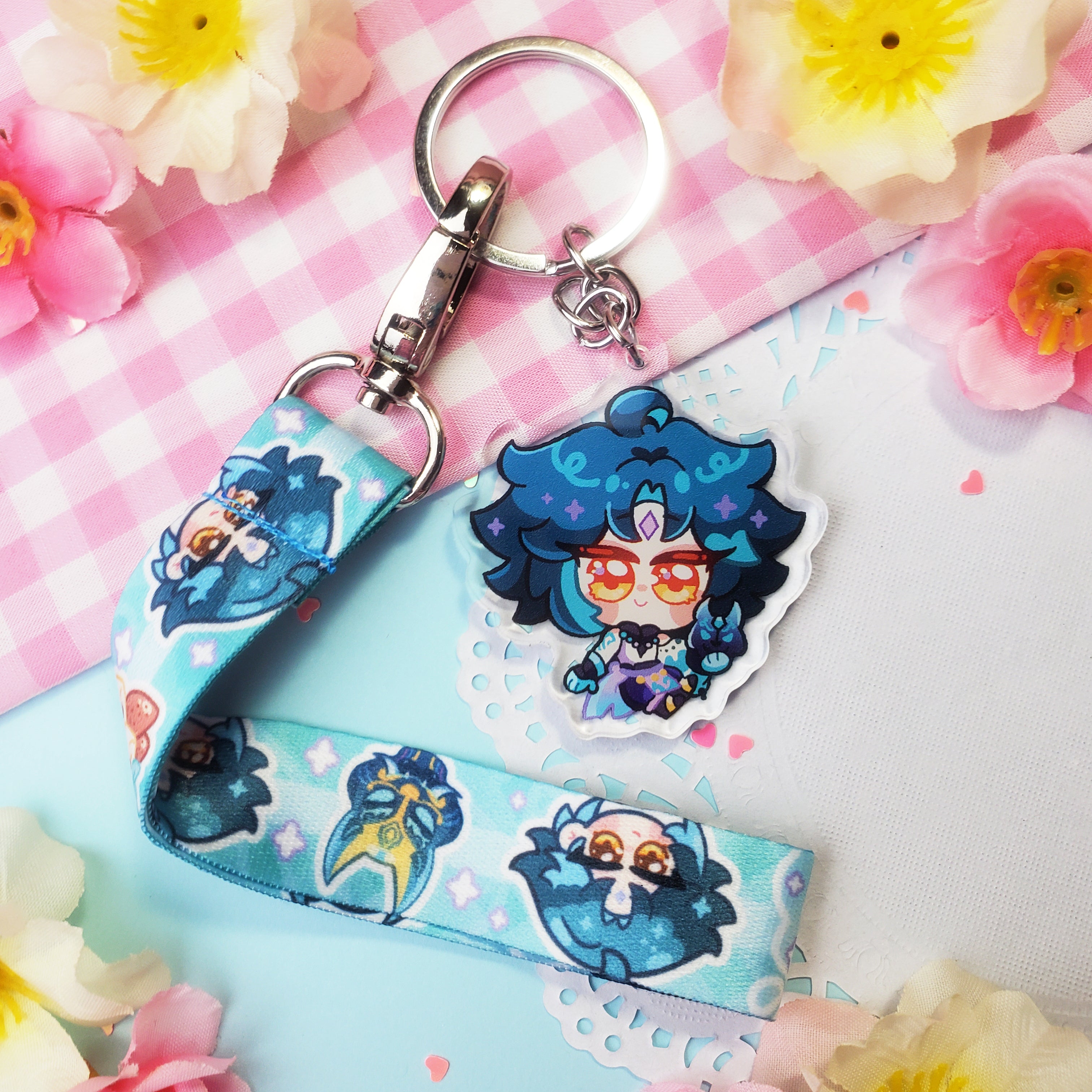 Genshin Impact - Xiao - Mini Lanyard + Acrylic Keychain Set – BotTwins