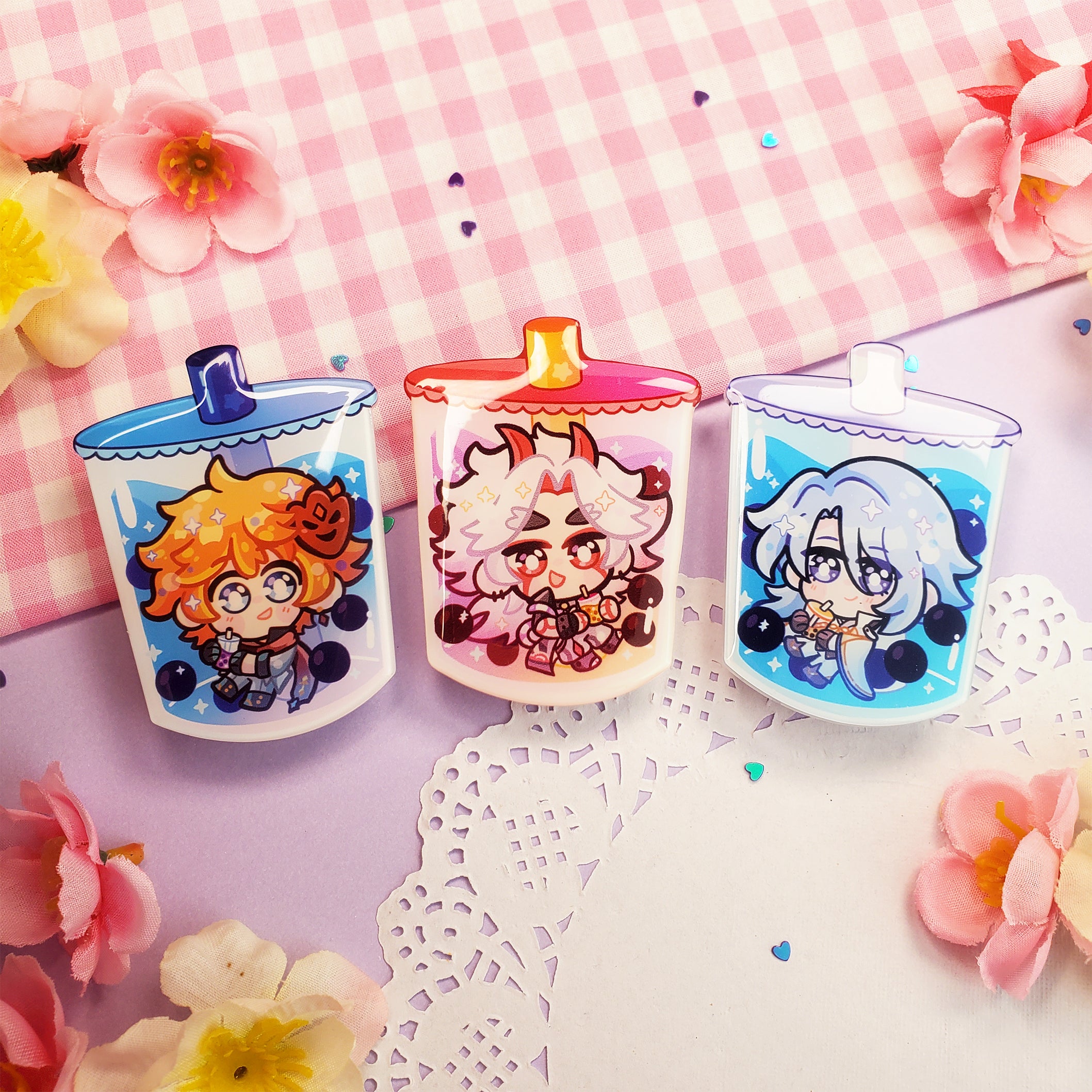 Genshin Boba Tea Grips - Acrylic Phone Grip – BotTwins